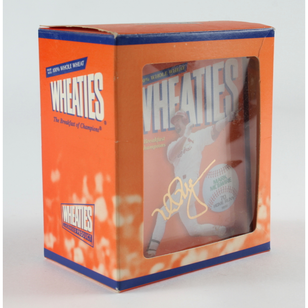 1999 Mark McGwire 75th Anniversary 24K Gold Signature Mini Wheaties Box ...