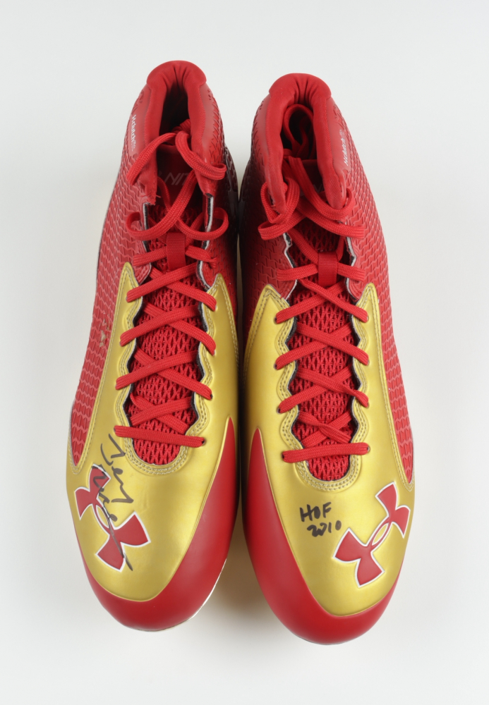 Jerry Rice Signed Pair of Under Armour Football Cleats Inscribed "HOF ...