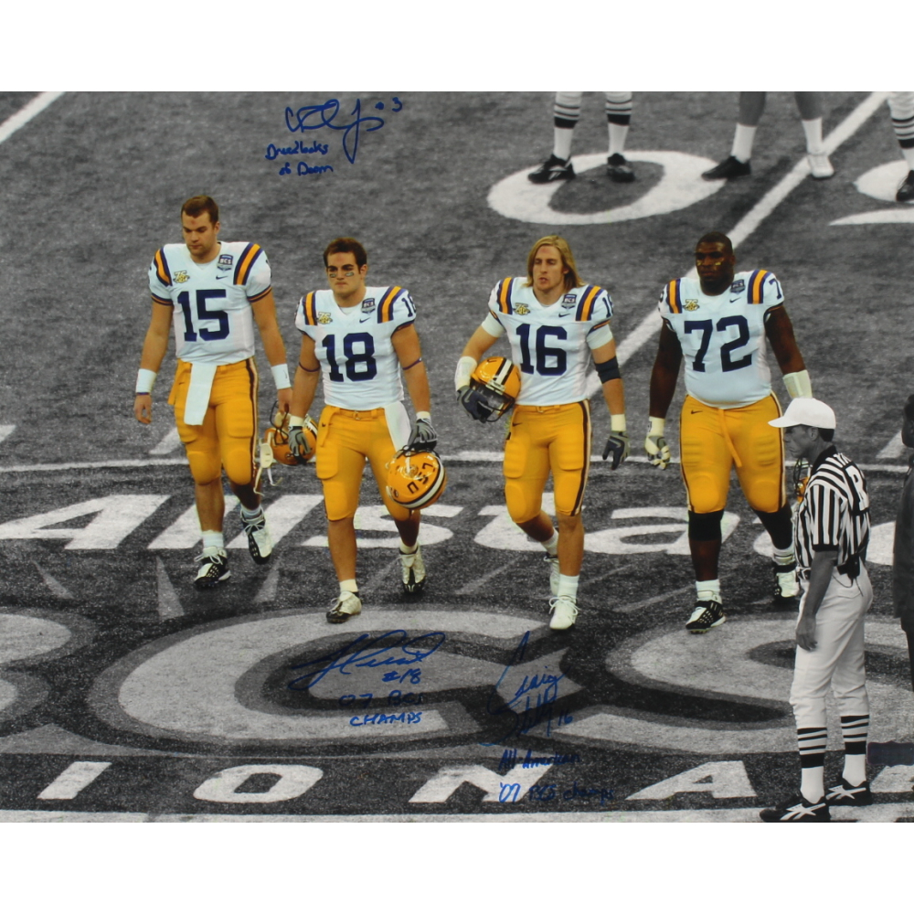 Craig Steltz, Jacob Hester & Chad Jones Signed LSU Tigers 16x20 Photo ...