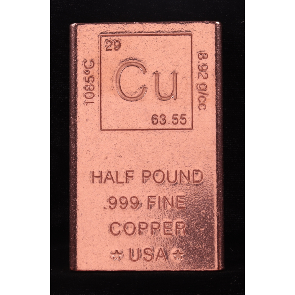 1/2 Pound .999 Fine Copper Periodic Table Design Bullion Bar | Pristine ...