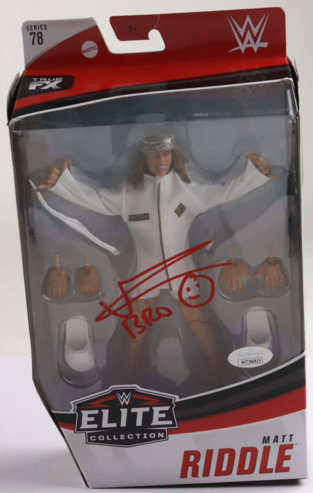 Matt Riddle WWE Elite Collection Action Figure Inscribed "BRO" (JSA COA ...