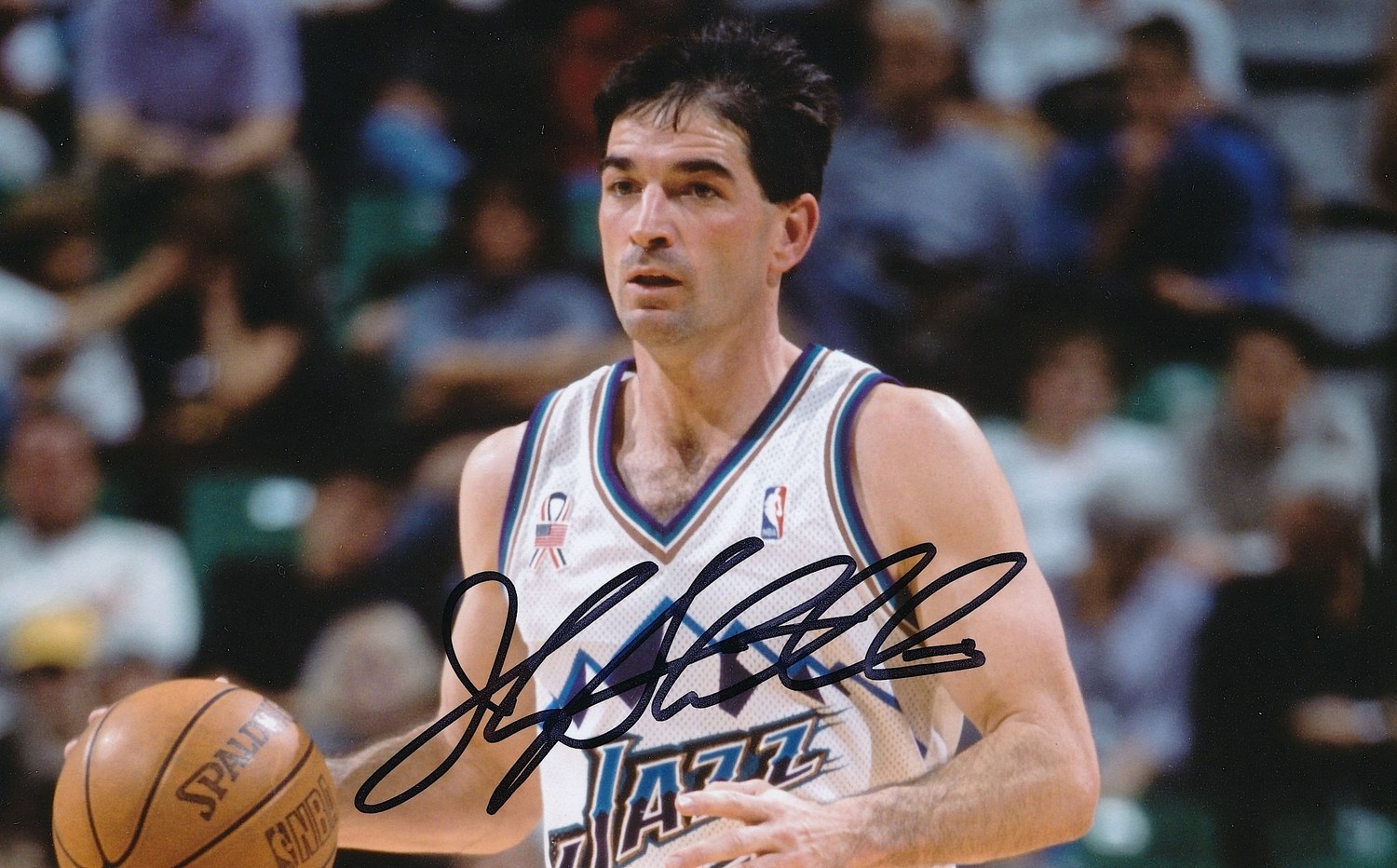 John Stockton Signed Jazz 5x8 Photo (PA LOA) | Pristine Auction