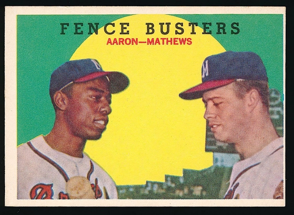 1959 Topps #212 Fence Busters Hank Aaron / Eddie Mathews | Pristine Auction
