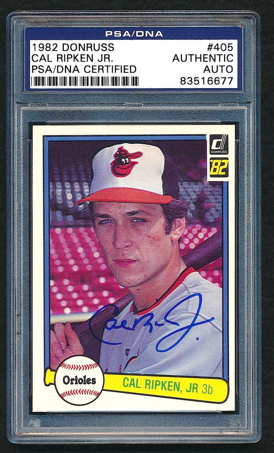 Cal Ripken Jr Signed 1982 Donruss #405 Rookie Card (PSA Encapsulated ...