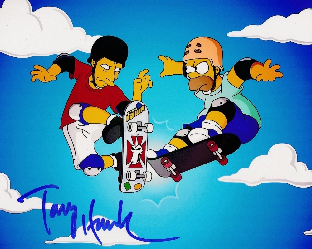 Tony Hawk Signed "The Simpsons" 8x10 Photo (PA LOA) | Pristine Auction