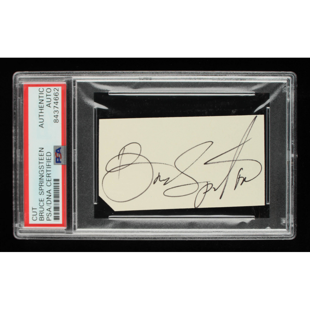 Bruce Springsteen Signed 2x3 Cut (PSA Encapsulated) | Pristine Auction