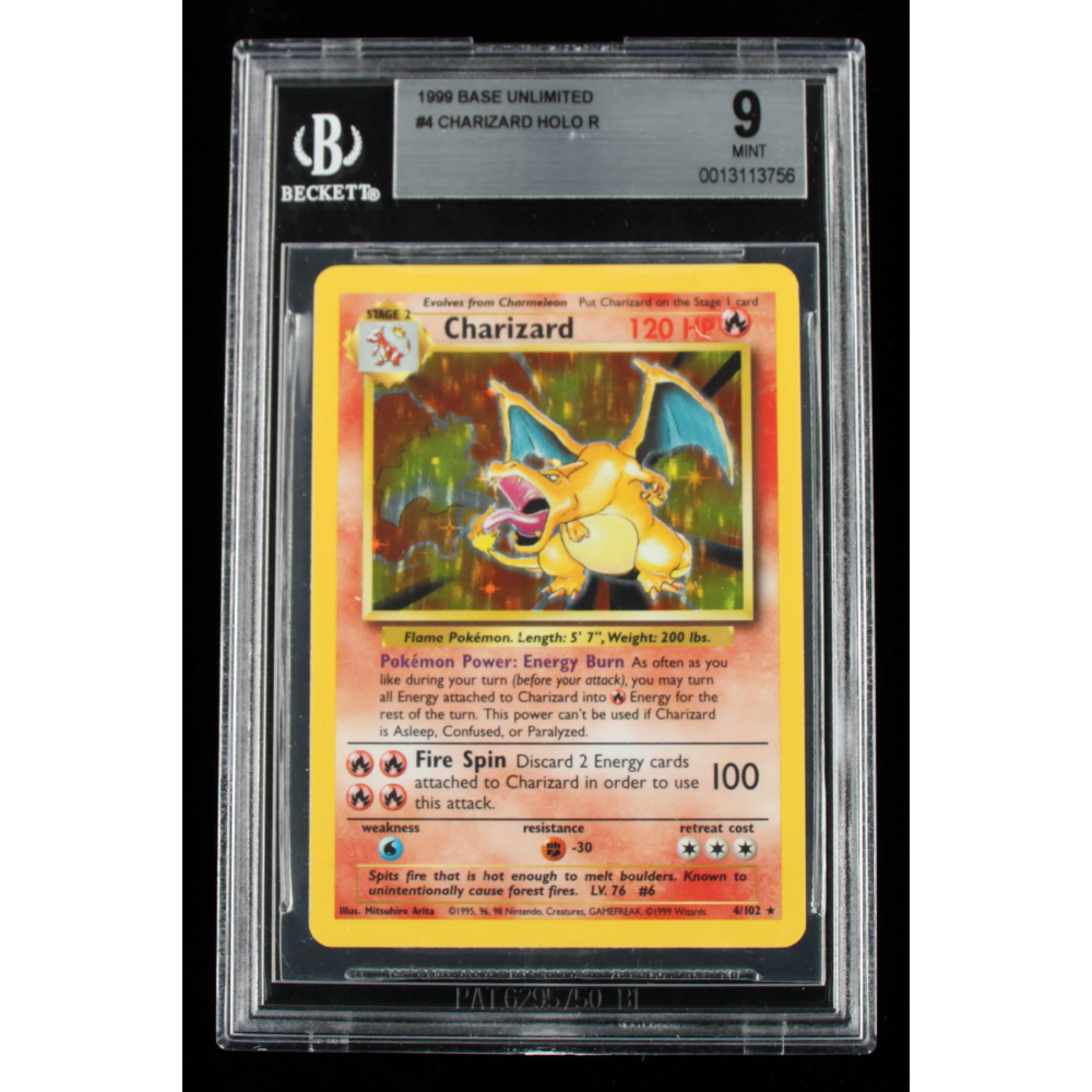 Charizard 1999 Pokemon Base Unlimited #4 Holo (BGS 9) | Pristine Auction