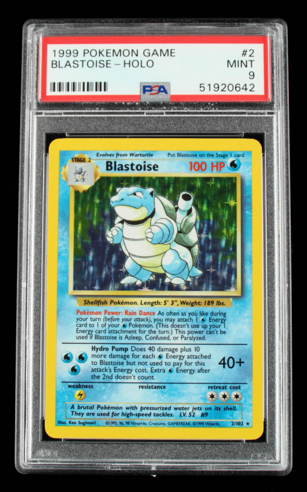 Blastoise 1999 Pokemon Base Unlimited #2 Holo (PSA 9) | Pristine Auction