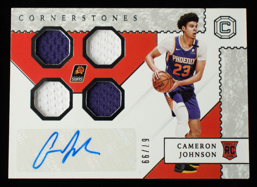 Cameron Johnson 2019-20 Panini Chronicles Rookie Cornerstones Quad ...