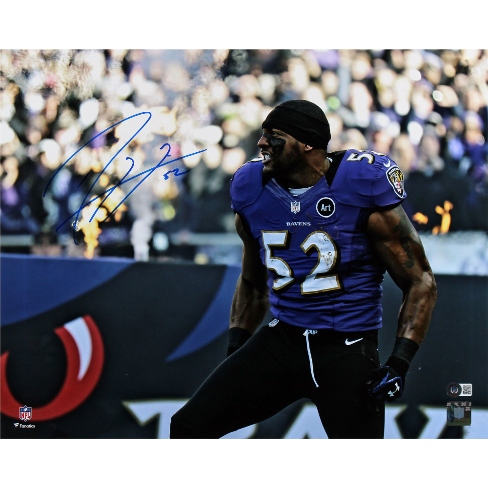 Ray Lewis Signed Ravens 16x20 Photo (Beckett) | Pristine Auction