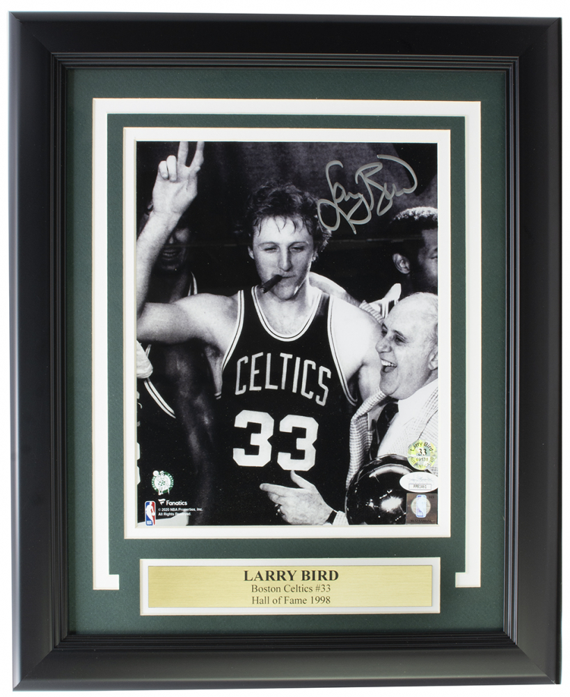 Larry Bird Signed Celtics 11x14 Custom Framed Photo Display (JSA COA ...