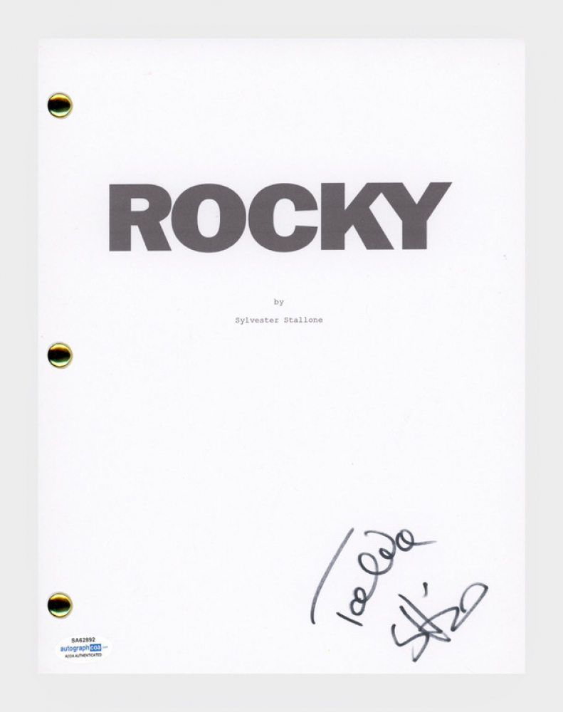 Talia Shire Signed "Rocky" Movie Script (AutographCOA COA) | Pristine ...