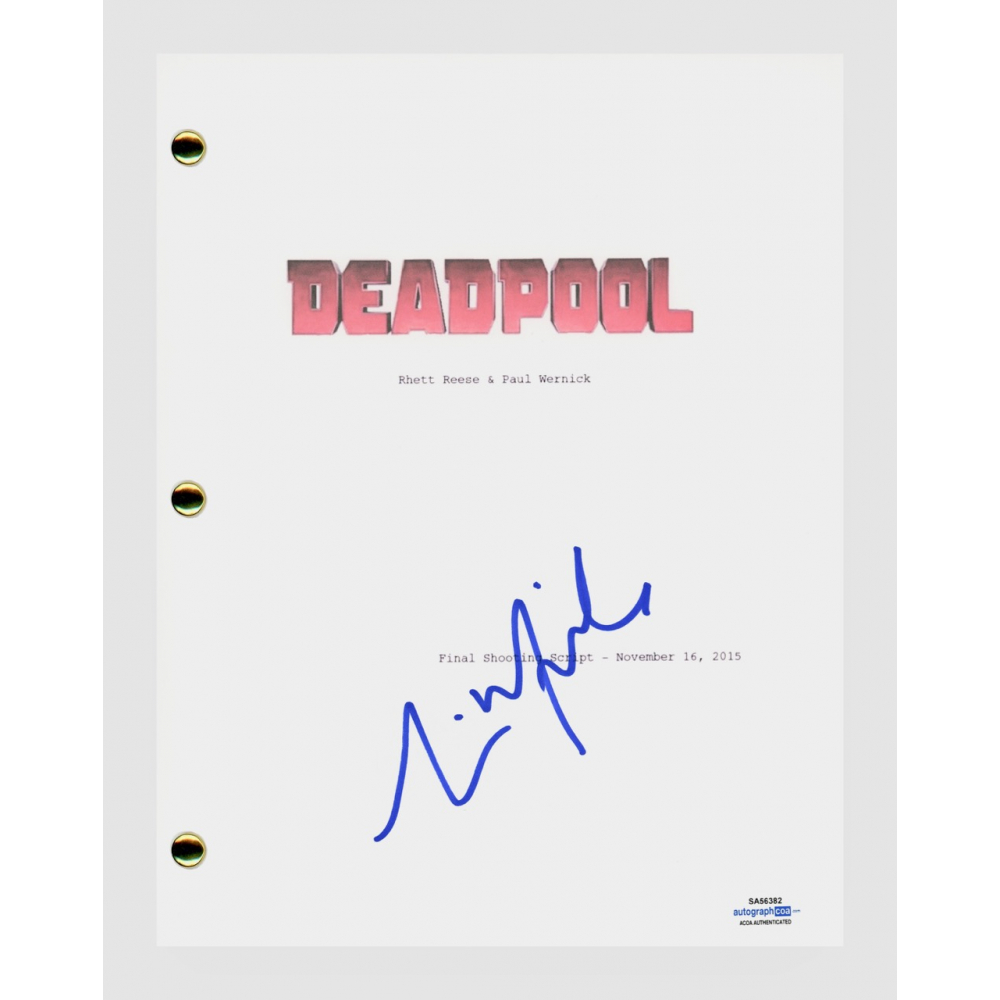 Tim Miller Signed "Deadpool" Movie Script (AutographCOA COA) | Pristine ...
