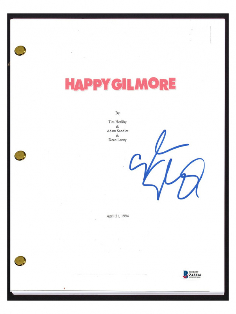 Adam Sandler Signed "Happy Gilmore" Movie Script (Beckett COA ...