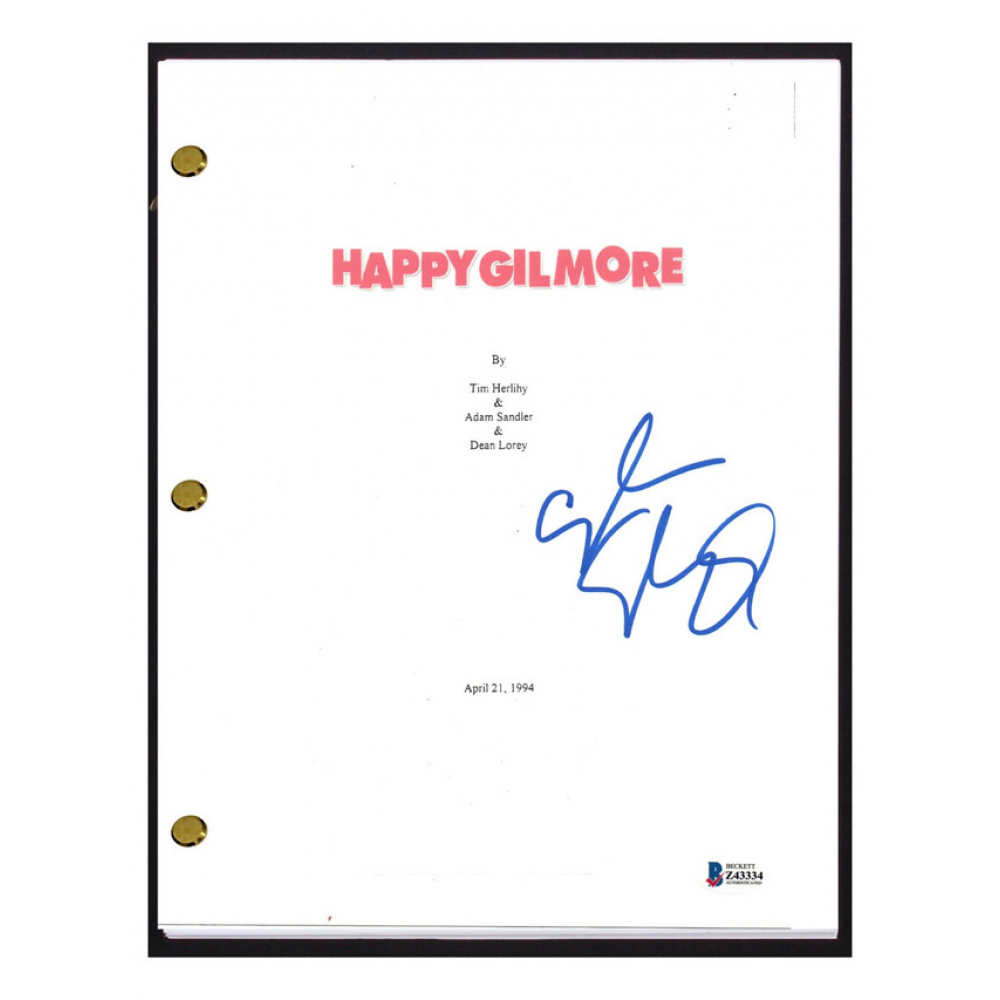 Adam Sandler Signed "Happy Gilmore" Movie Script (Beckett COA ...