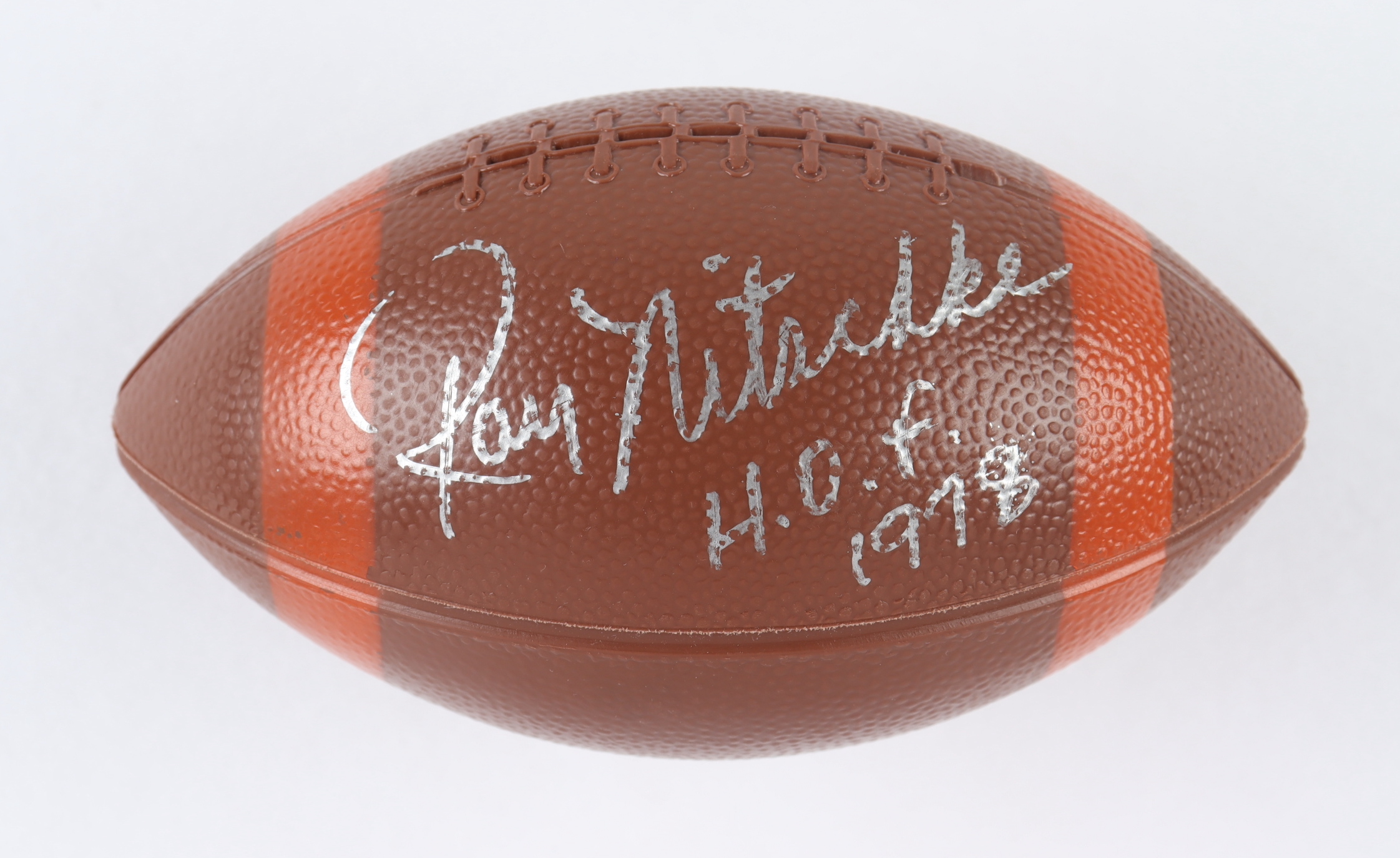 Ray Nitschke Signed Miniature Football Inscribed "H.O.F. 1978" (PSA COA ...