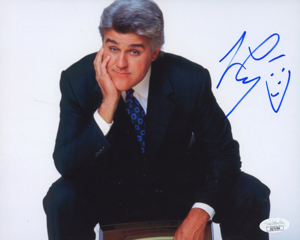 Jay Leno Signed 8x10 Photo Inscribed with Hand-Drawn Smiley Face (JSA ...