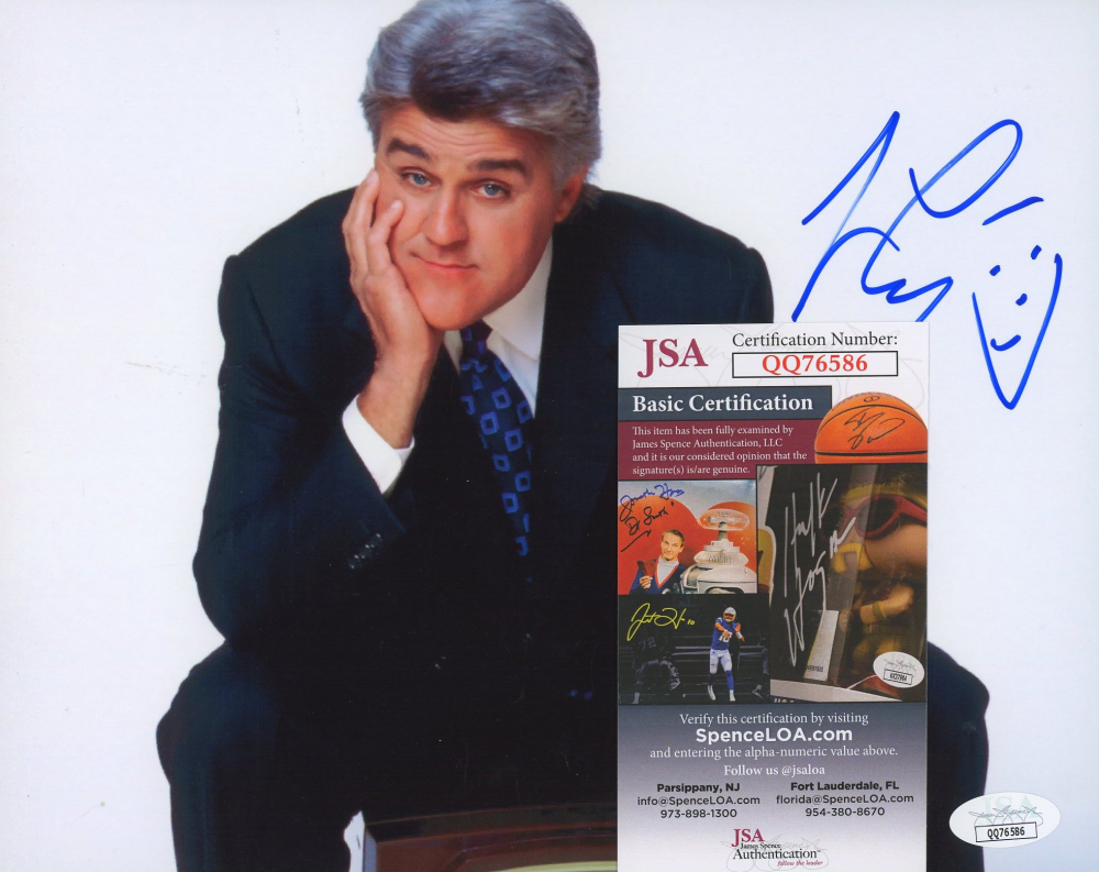 Jay Leno Signed 8x10 Photo Inscribed with Hand-Drawn Smiley Face (JSA ...