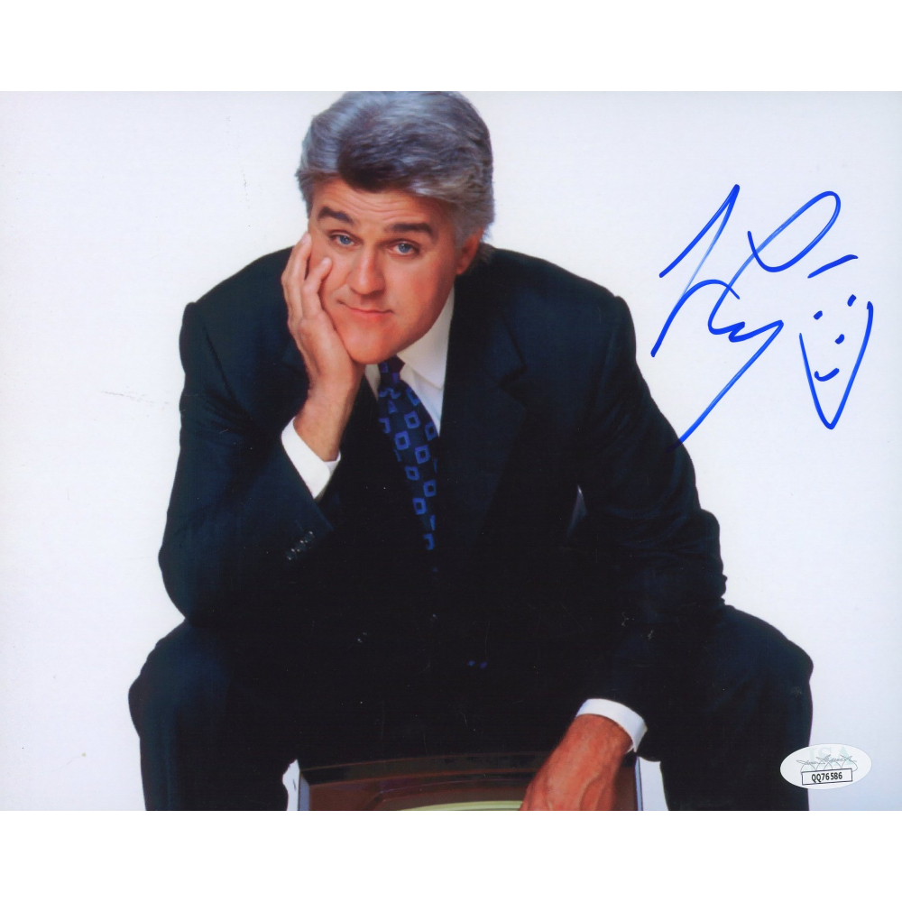 Jay Leno Signed 8x10 Photo Inscribed with Hand-Drawn Smiley Face (JSA ...