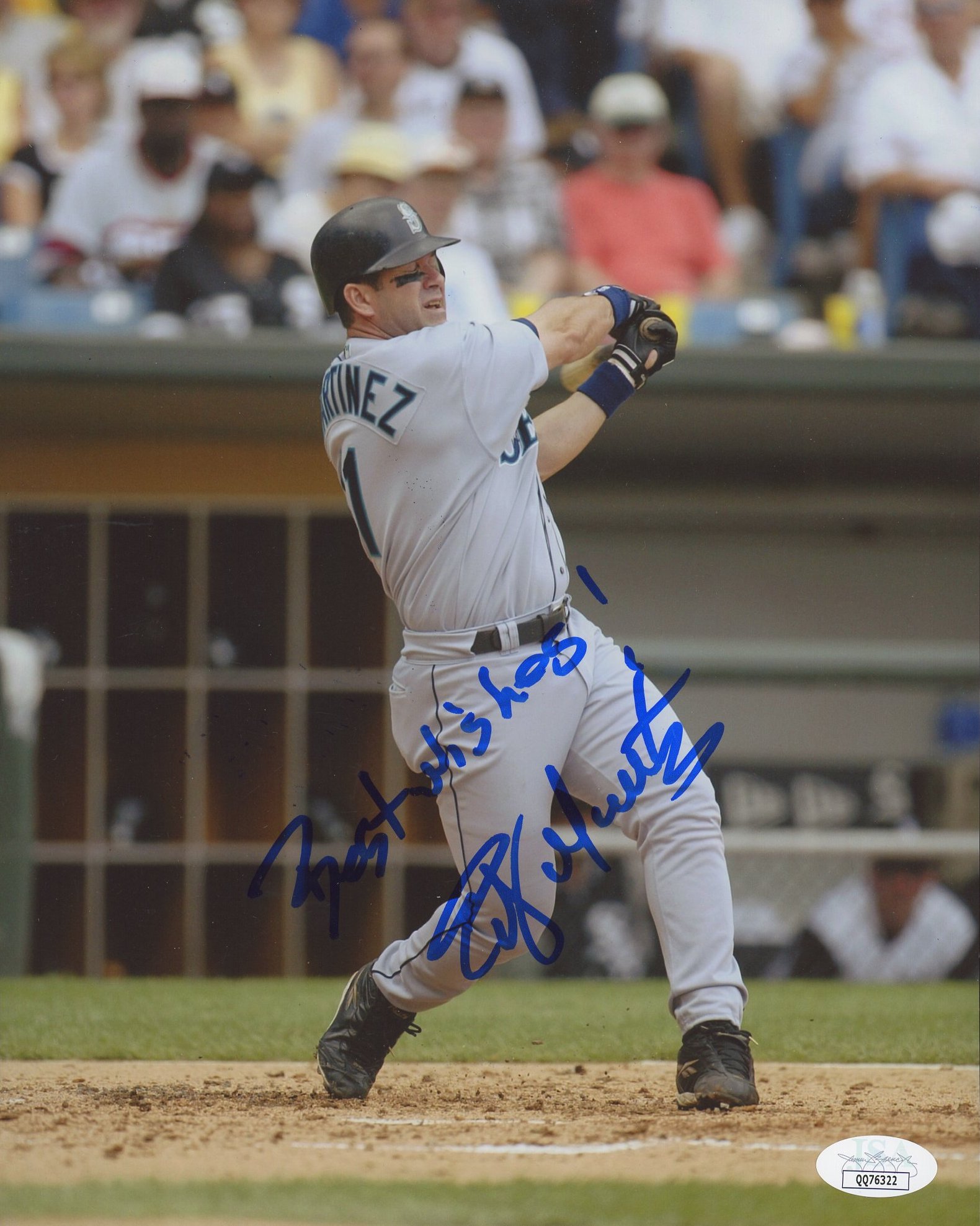 Edgar Martinez Signed Mariners 8x10 Photo Inscribed "Best Wishes!" (JSA ...