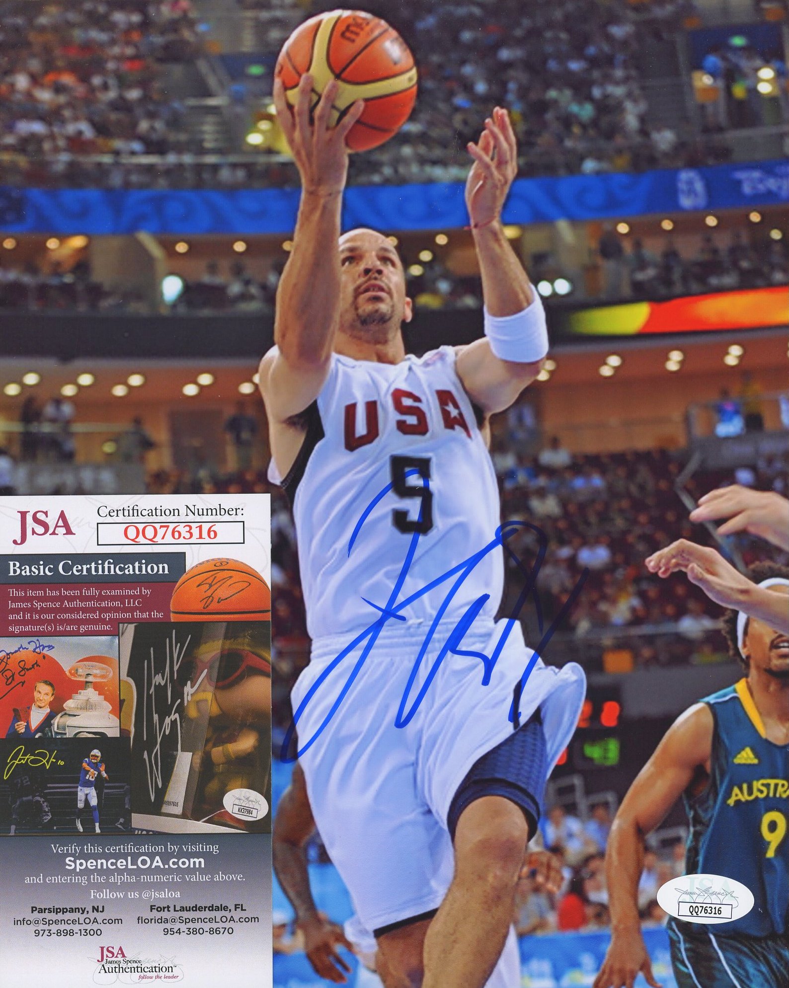 Jason Kidd Signed Team USA 8x10 Photo (JSA COA) | Pristine Auction
