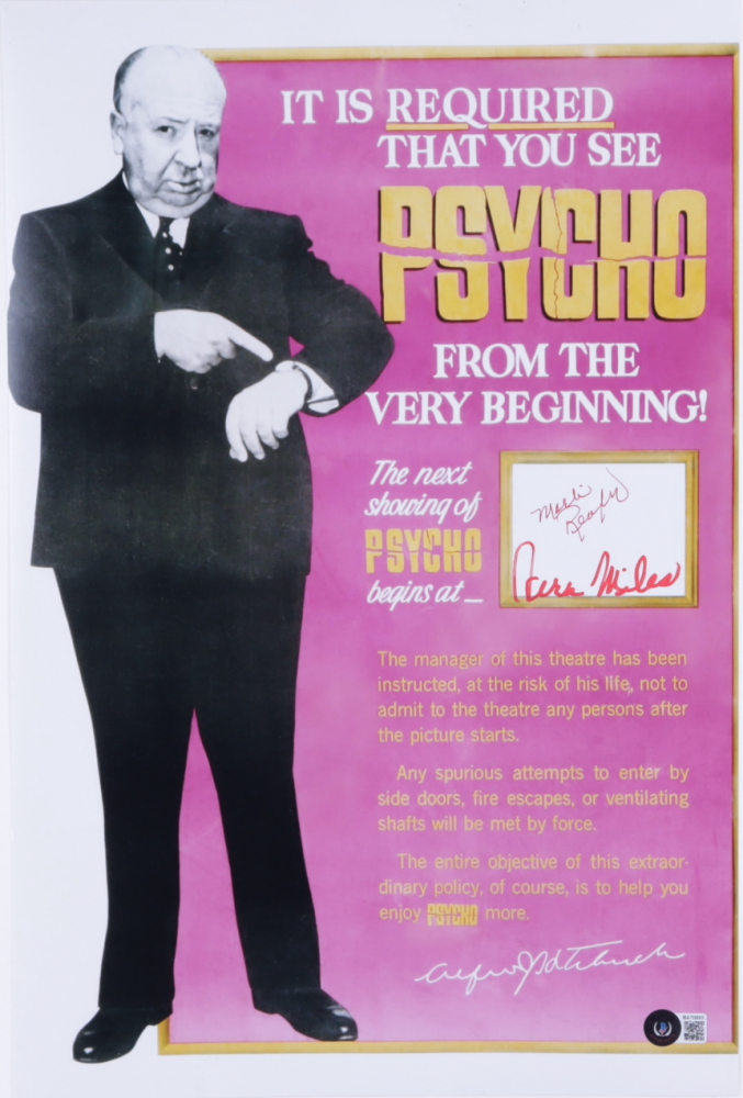 Vera Miles & Marli Renfro Signed "Psycho" 12x18 Photo (Beckett COA ...