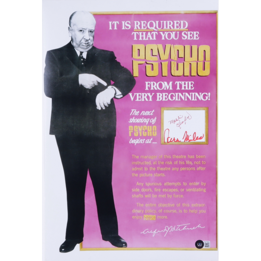 Vera Miles & Marli Renfro Signed "Psycho" 12x18 Photo (Beckett COA ...