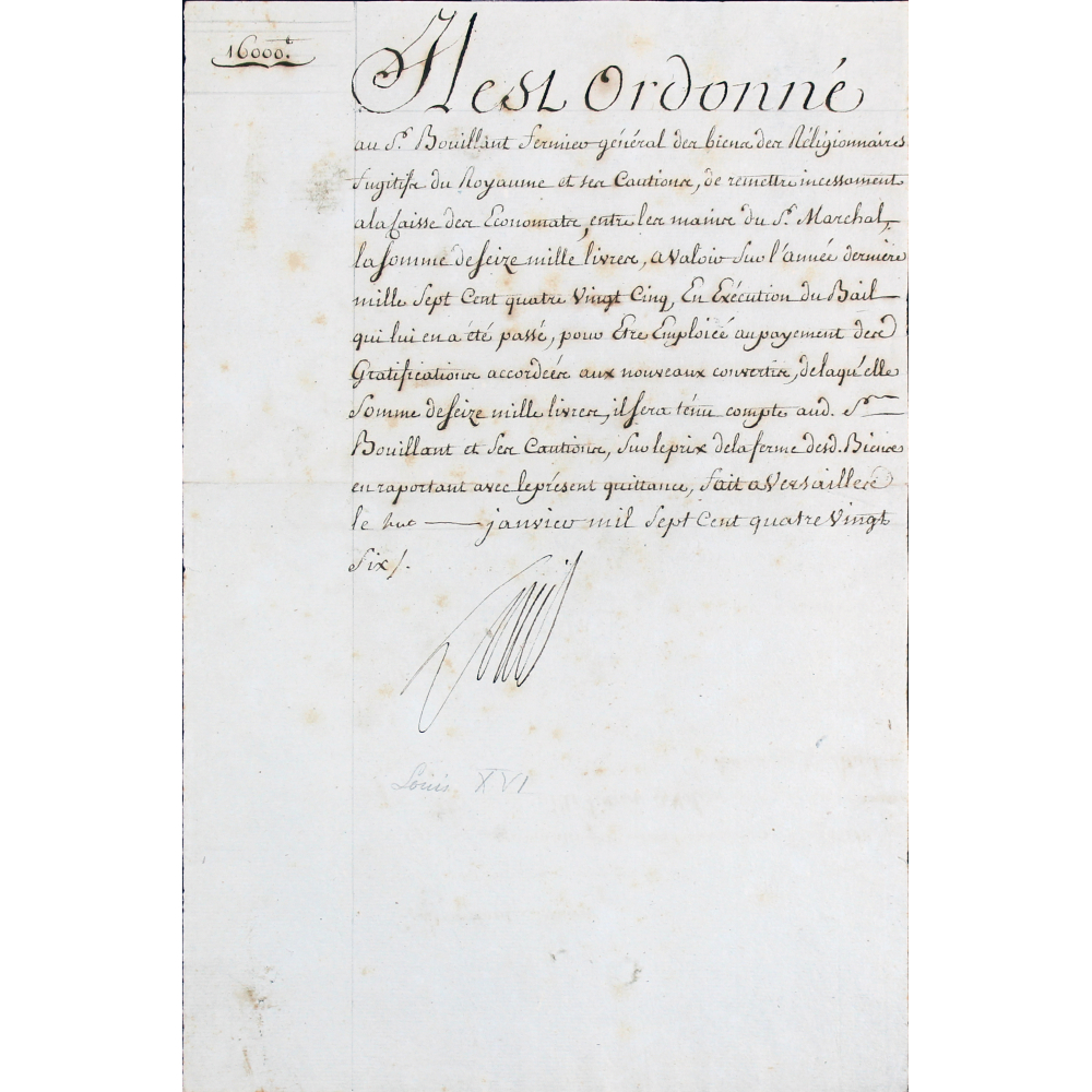 King Louis XVI Signed 1786 Document (Beckett) | Pristine Auction