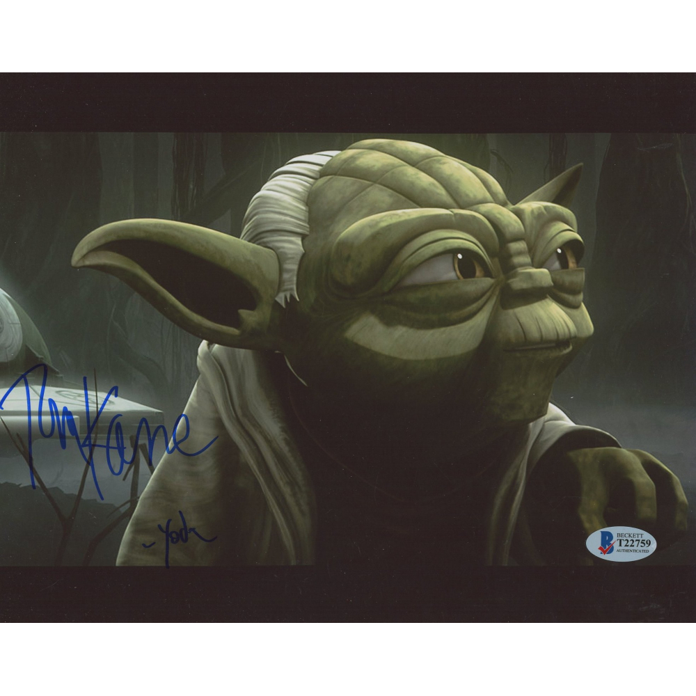 Tom Kane Signed "Star Wars: The Clone Wars" 8x10 Photo Inscribed "Yoda ...