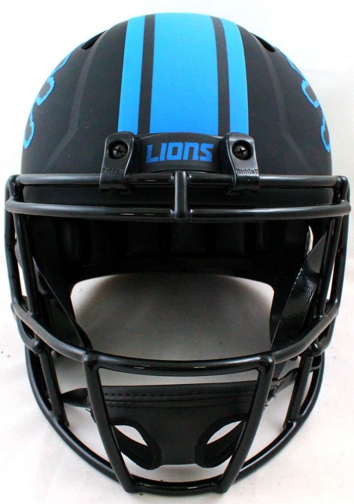 Barry Sanders Signed Lions Full-Size Eclipse Alternate Speed Helmet ...