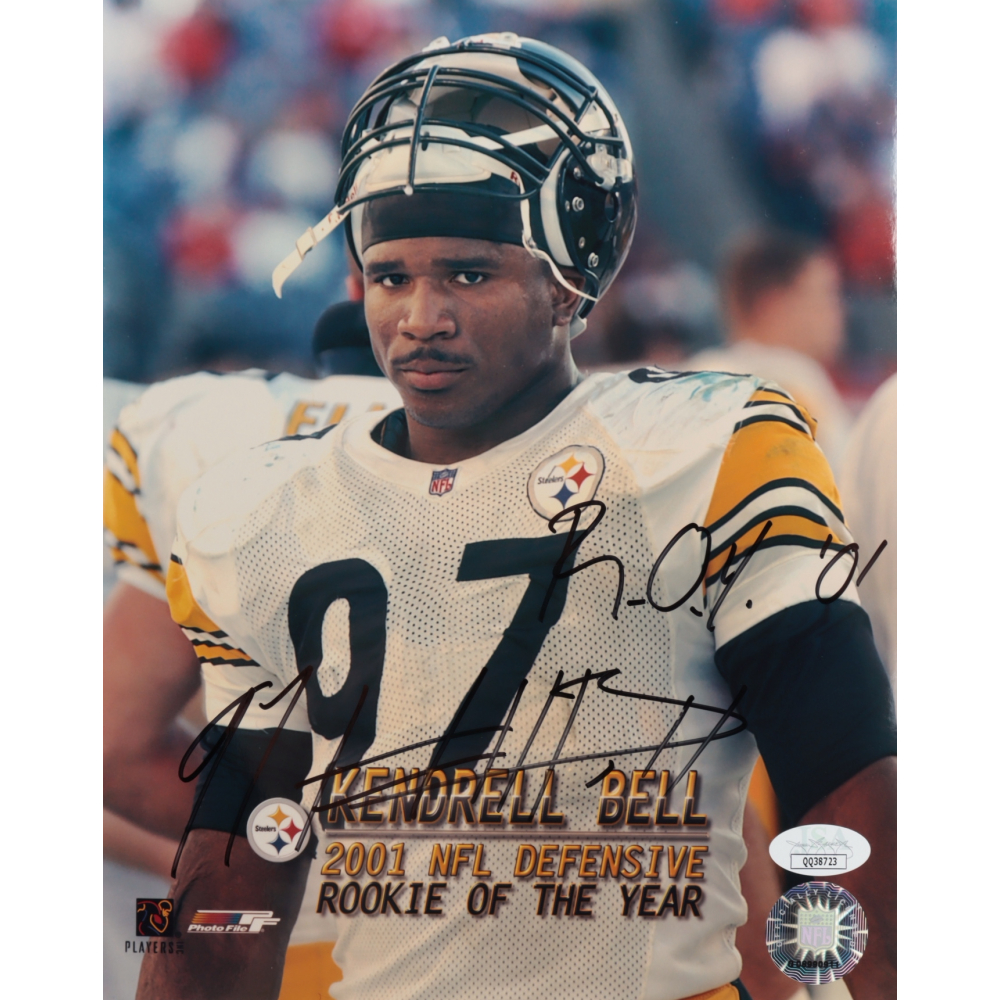 Kendrell Bell Signed Steelers 8x10 Photo Inscribed "R.O.Y. '01" (JSA ...