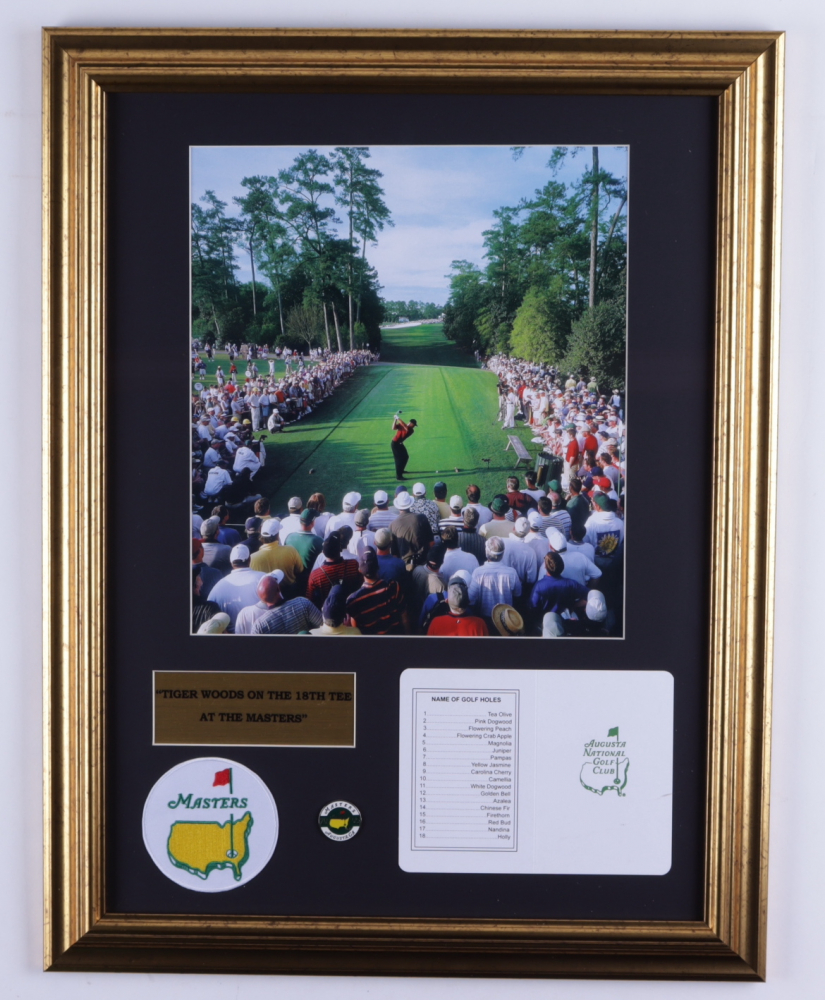 2005 Masters 17x22 Custom Framed Photo Display with Official Augusta ...
