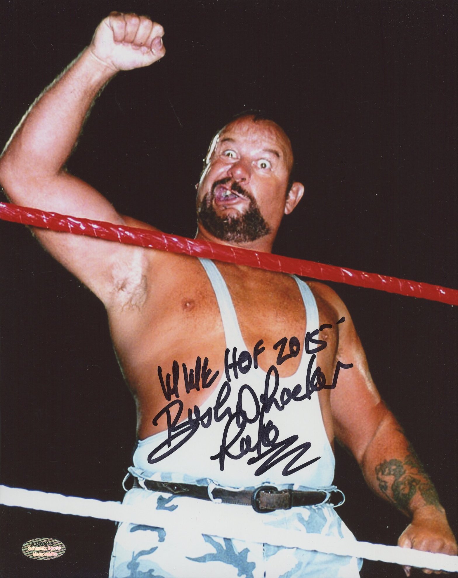 Bushwacker Luke Signed WWE 8x10 Photo Inscribed "WWE HOF 2015 ...