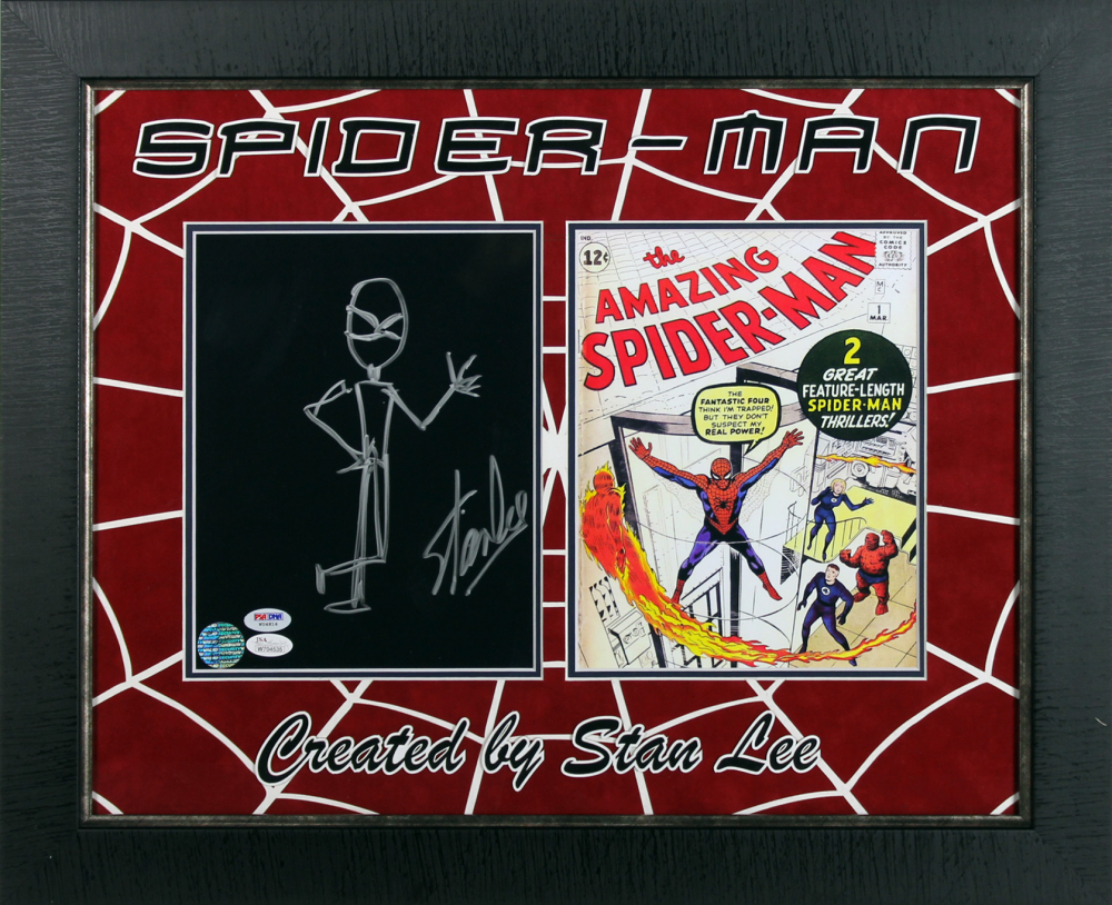 Stan Lee Signed 19.5x23.5 Custom Framed Comic Book Display (PSA LOA ...