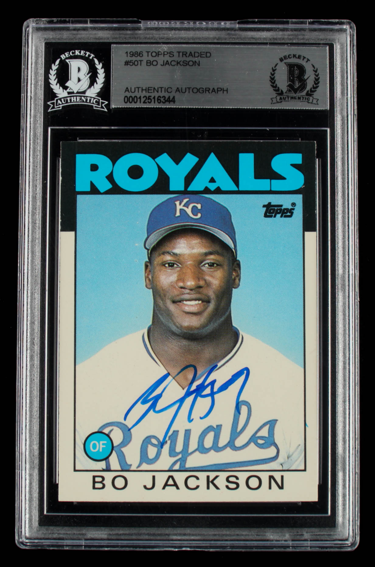 Bo Jackson Signed 1986 Topps Traded #50T XRC (BGS Encapsulated ...