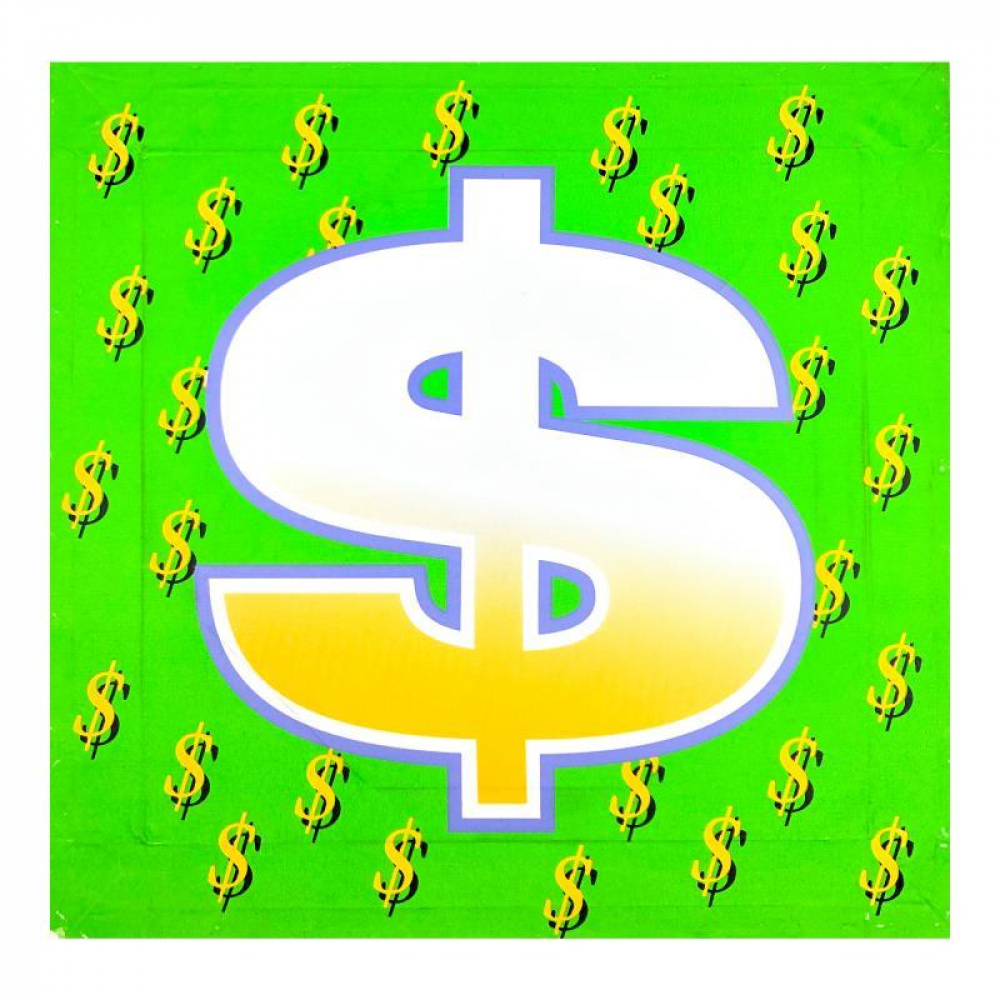 Steve Kaufman Signed "Dollar Sign (Green Bold)" Limited Edition 25x25 ...