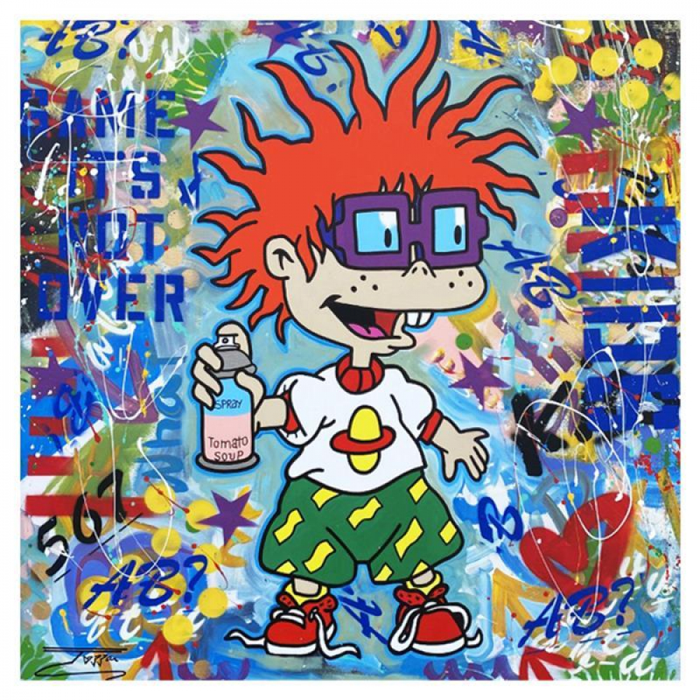 Jozza Signed "It's not over" 48x48 Original Mixed Media on Canvas (PA ...