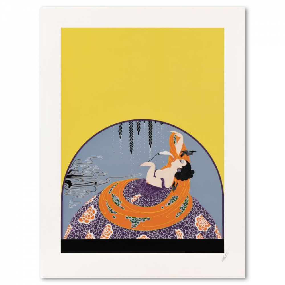 Erte Signed "After the Rain" Limited Edition 23x30 Serigraph from an AP ...