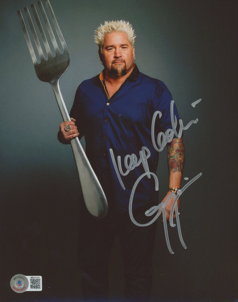 Guy Fieri Signed 8x10 Photo Inscribed "Keep Cookin" (Beckett COA ...