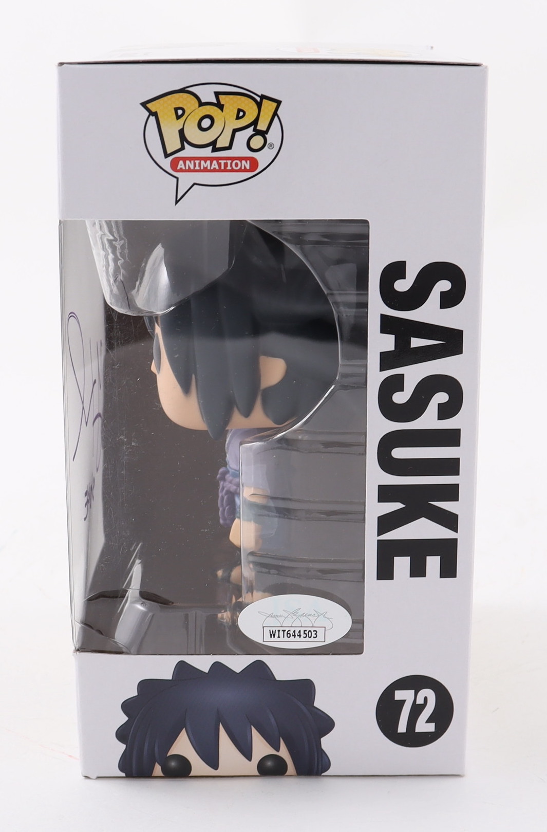 Yuri Lowenthal Signed "Naruto: Shippuden" #72 Sasuke Funko Pop! Vinyl ...
