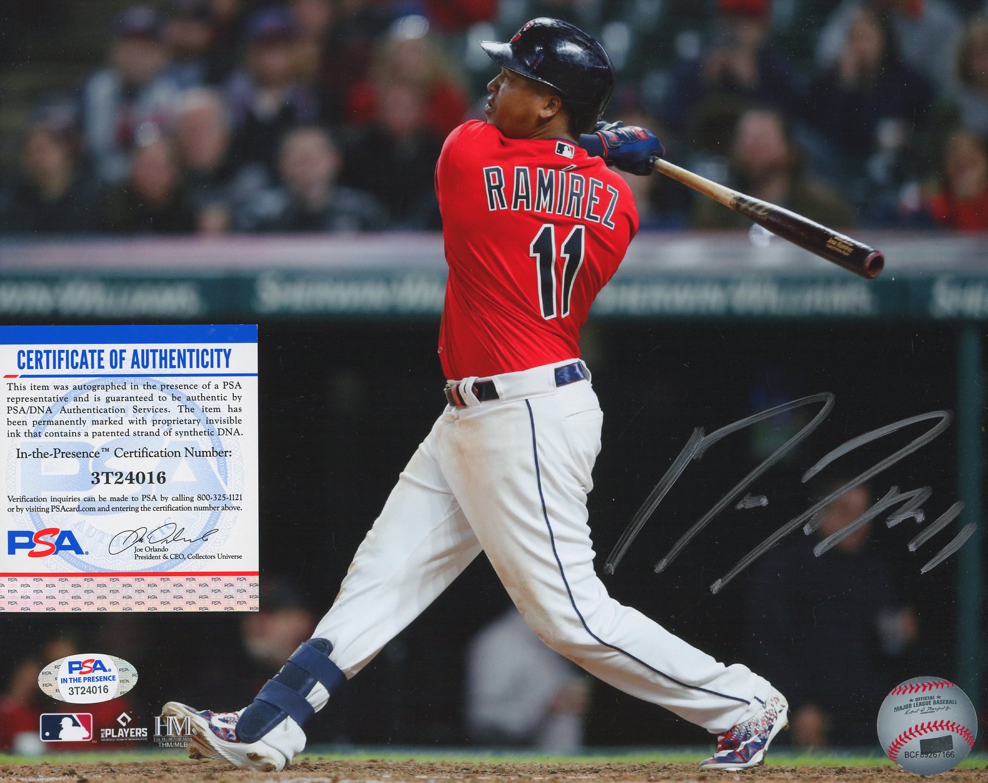 Jose Ramirez Signed Indians 8x10 Photo (PSA COA) | Pristine Auction