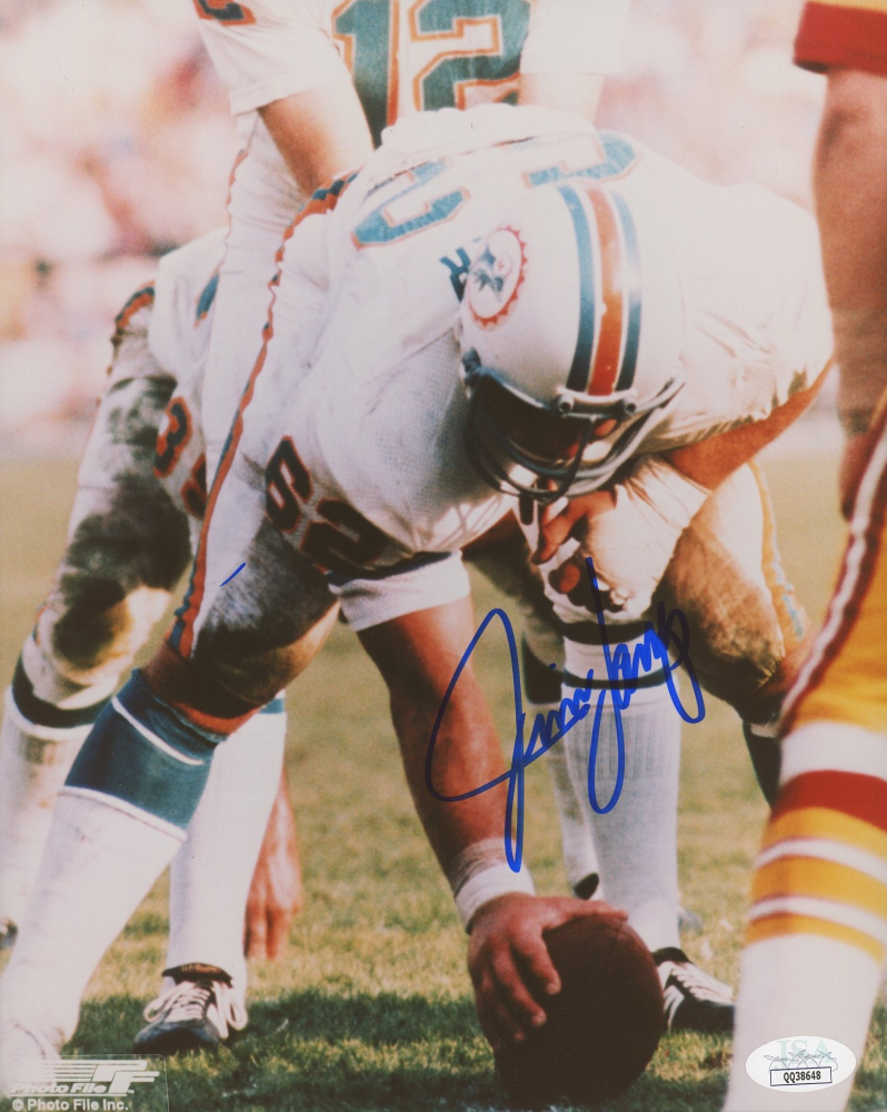 Jim Langer Signed Dolphins 8x10 Photo (JSA COA) | Pristine Auction