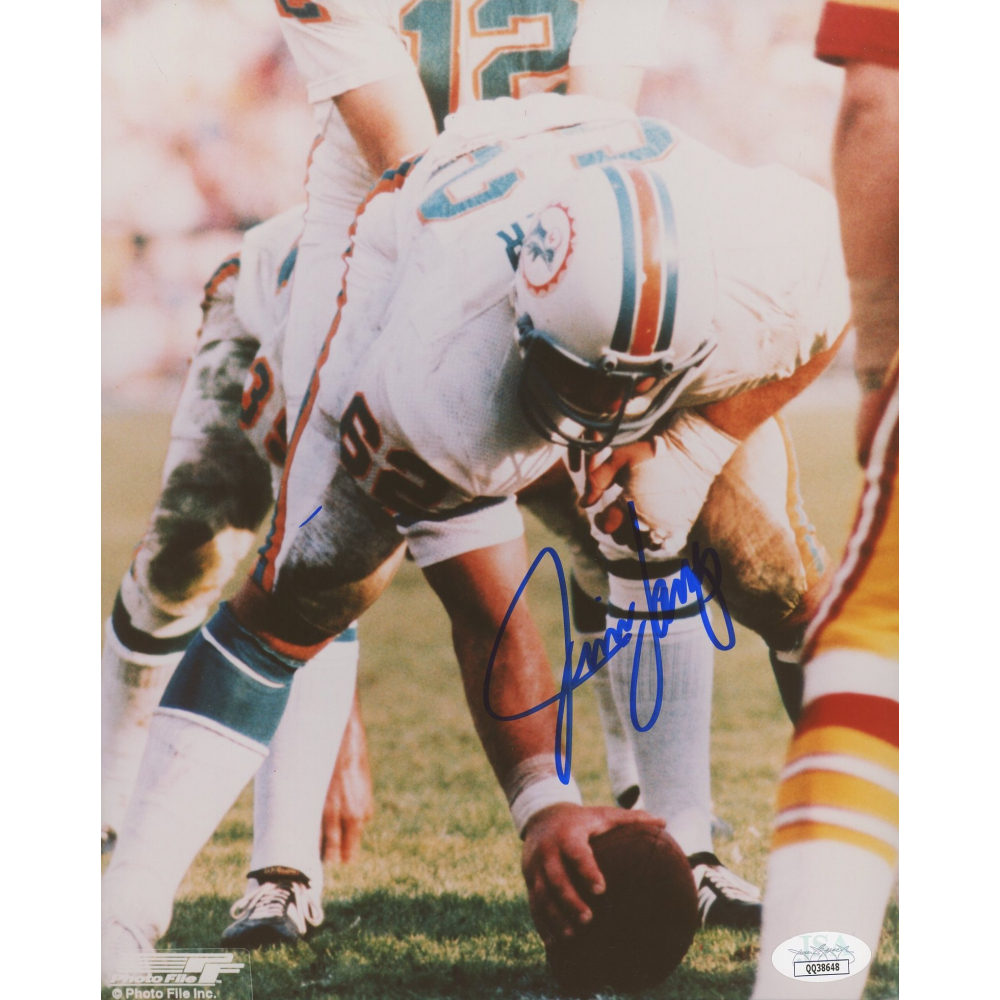 Jim Langer Signed Dolphins 8x10 Photo (JSA COA) | Pristine Auction