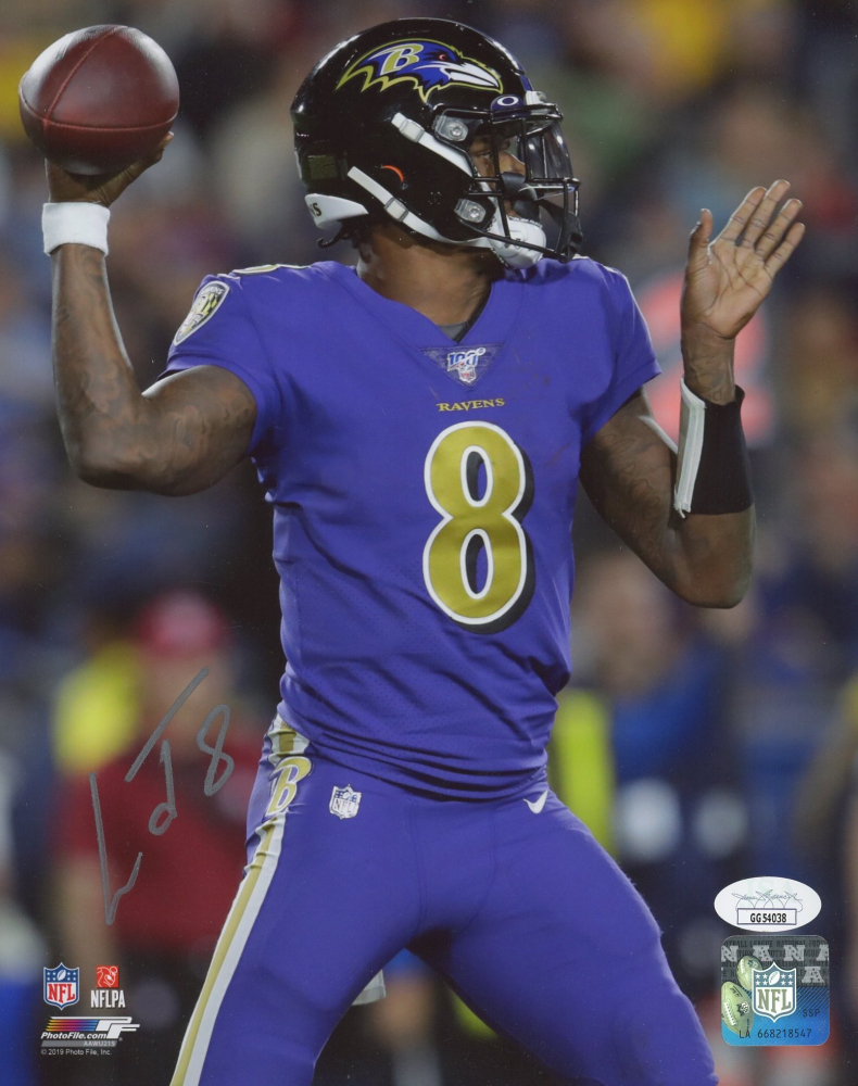 Lamar Jackson Signed Ravens 8x10 Photo (JSA COA) | Pristine Auction