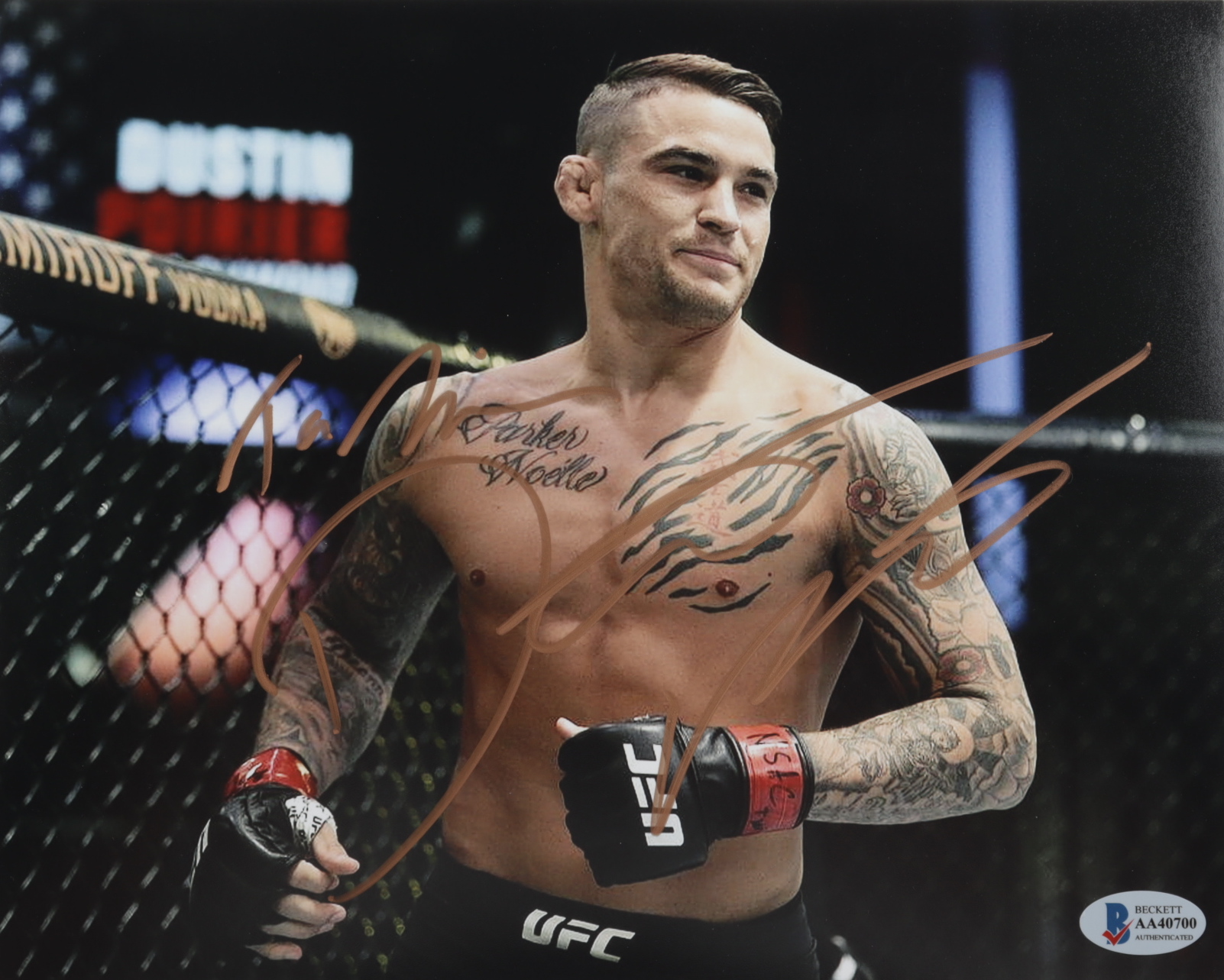 Dustin Poirier Signed 8x10 Photo (Beckett COA) | Pristine Auction