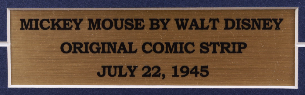 Vintage Disney's "Walt Disney's Mickey Mouse" 14x20 Custom Framed Comic ...