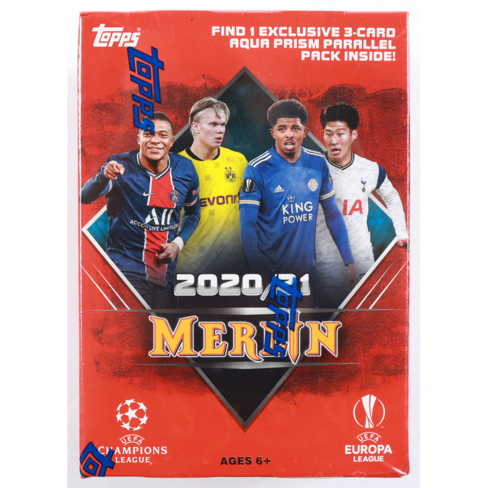 2020-21 Topps UEFA Champions League Merlin Blaster Box with (7) Packs ...