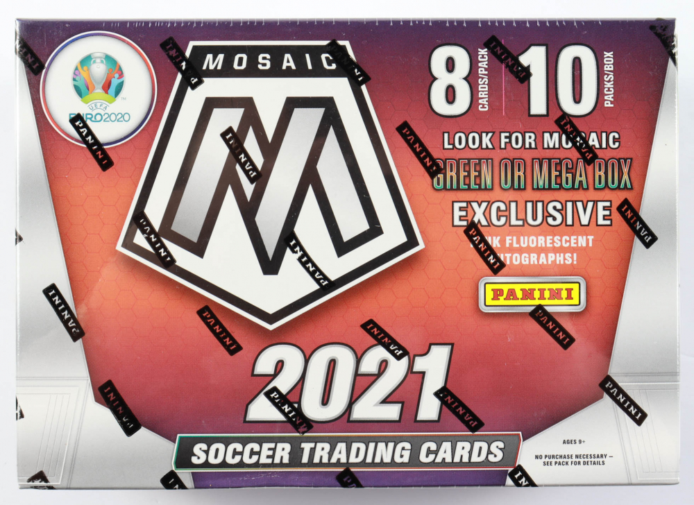 2021 Panini Mosaic UEFA Euro 2020 Soccer Mega Box with (10) Packs | Pristine Auction