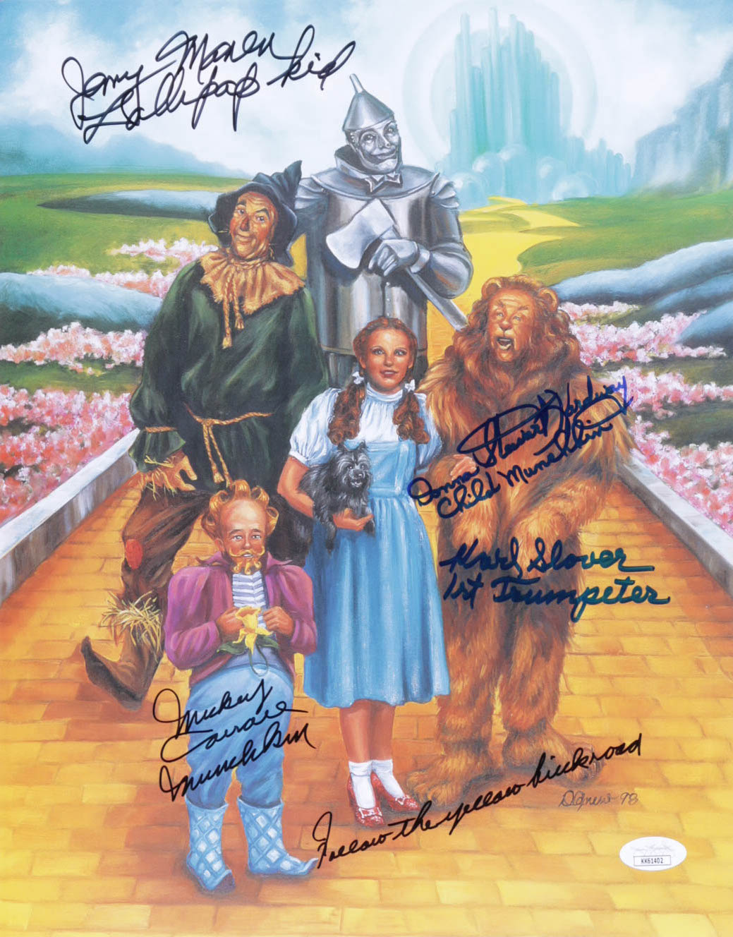 "The Wizard of Oz" 11x14 Photo Signed by (4) with Mickey Carroll, Donna ...