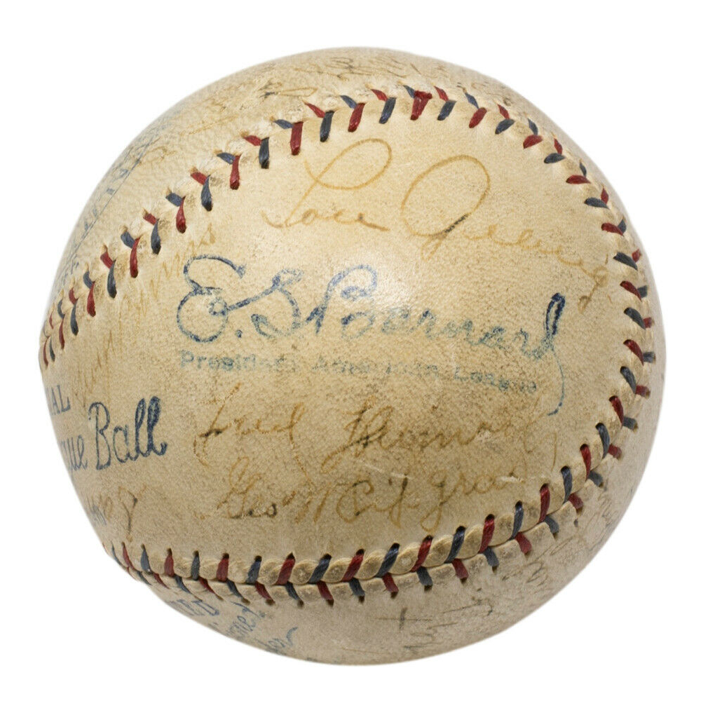 1929 Yankees OAL Baseball Team-Signed by (26) with Lou Gehrig, Bob ...